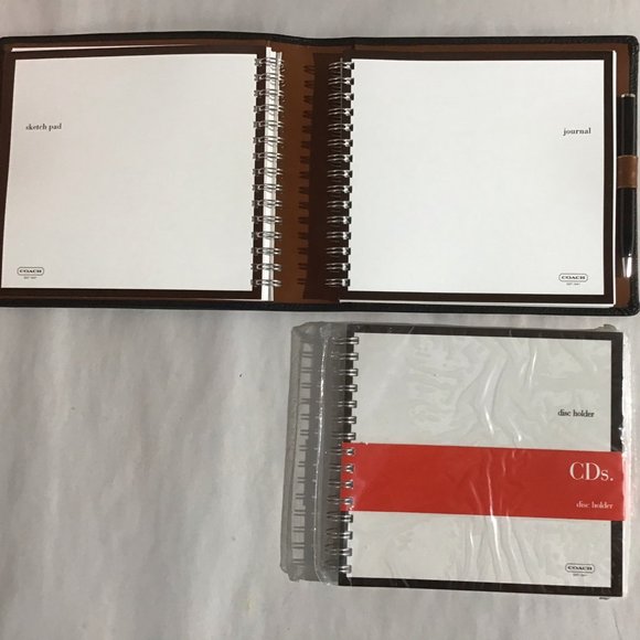 Coach | Accessories | Vintage Coach Leather Sketch Pad Journal And Cd ...